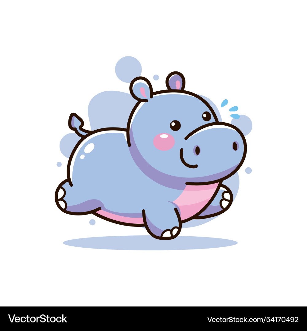 Cute hippo design Royalty Free Vector Image - VectorStock