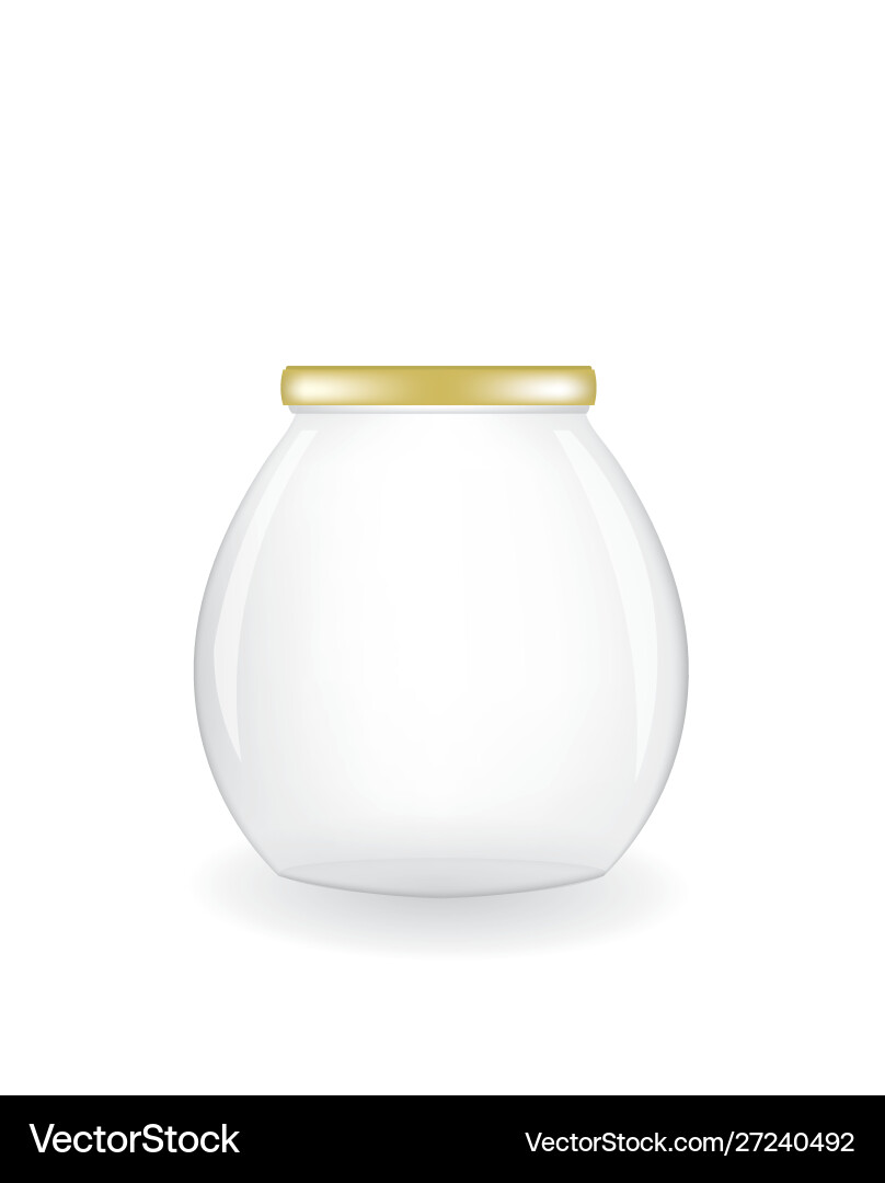 Empty glass jar Royalty Free Vector Image - VectorStock