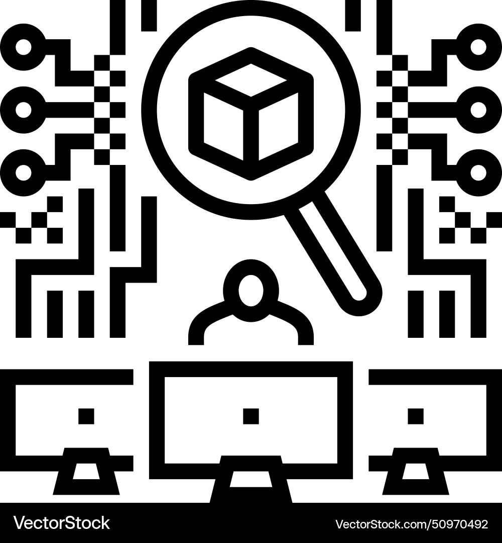 Innovation seeker tech enthusiast line icon Vector Image