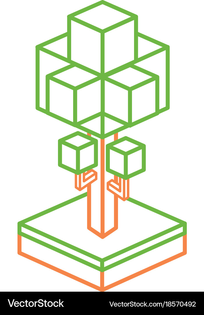 Isometric tree design Royalty Free Vector Image