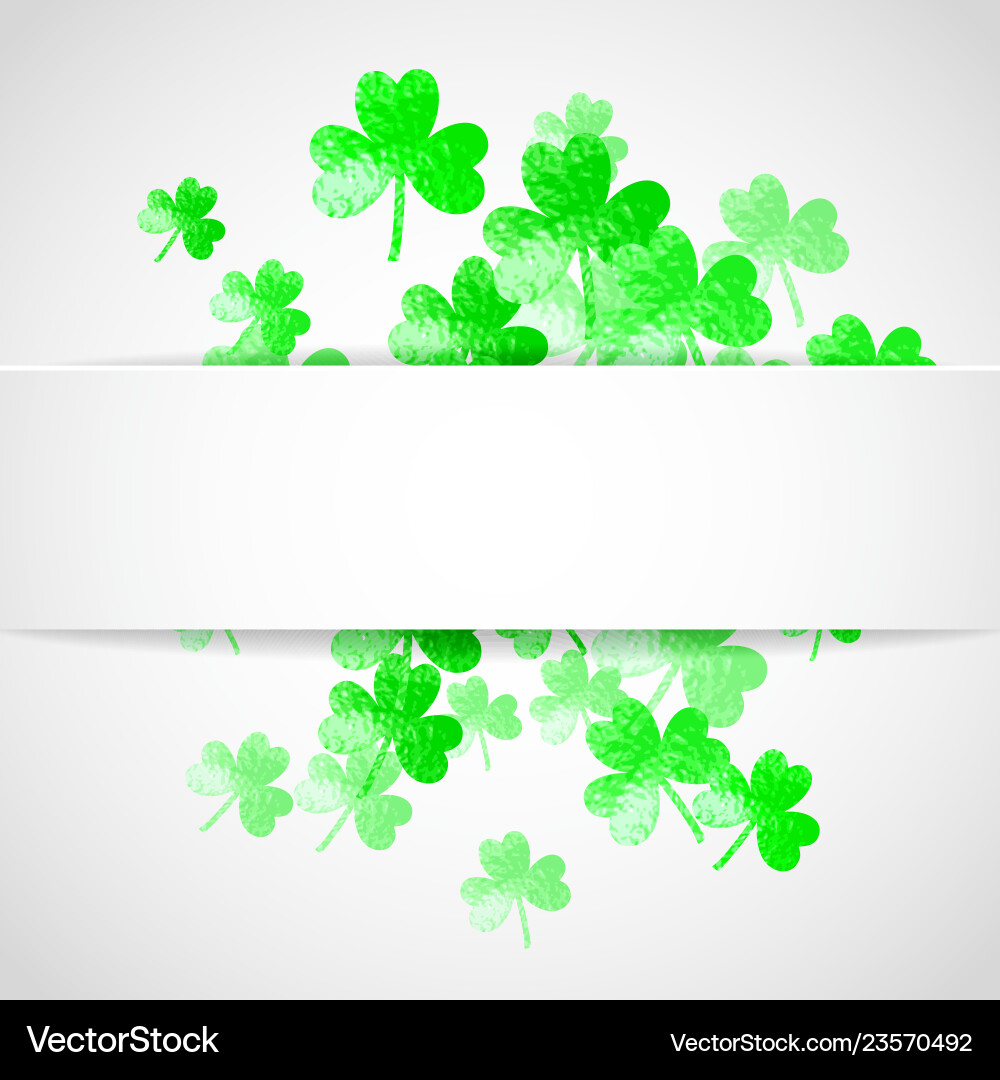 Shamrock background for saint patricks day Vector Image