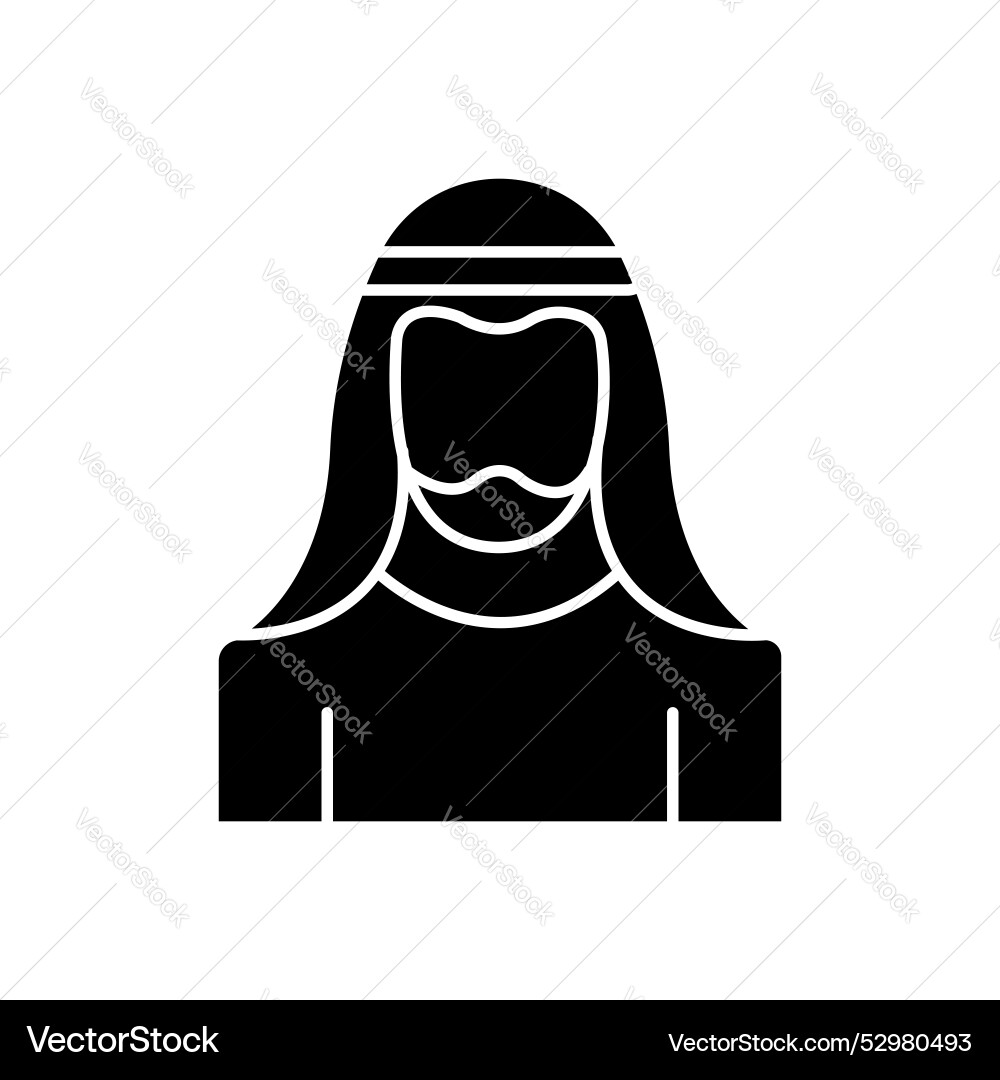 Arabic man icon set kuwait muslim sheikh Vector Image