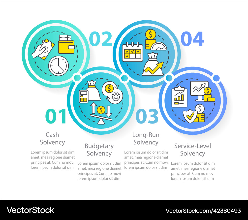 Budget balance circle infographic template Vector Image