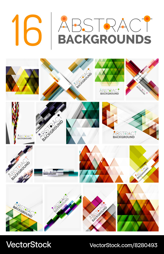 Collection of modern abstract square triangle Vector Image
