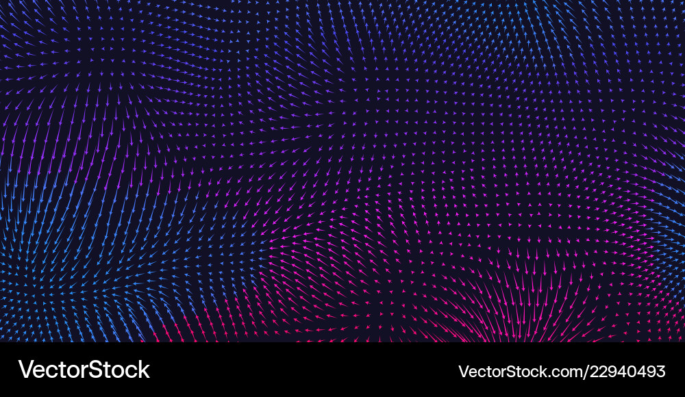 Colorful field visualization of forces Royalty Free Vector