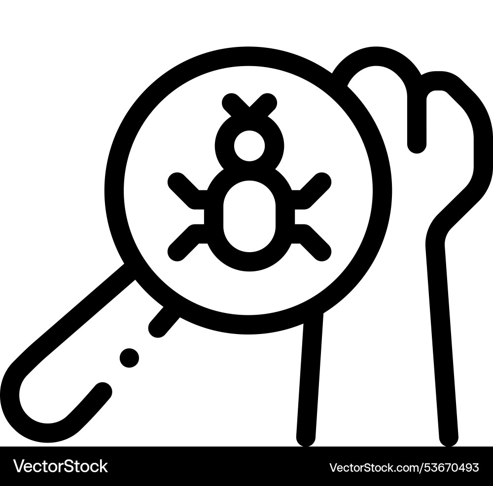 Fleas icon thin linear style design isolated Vector Image