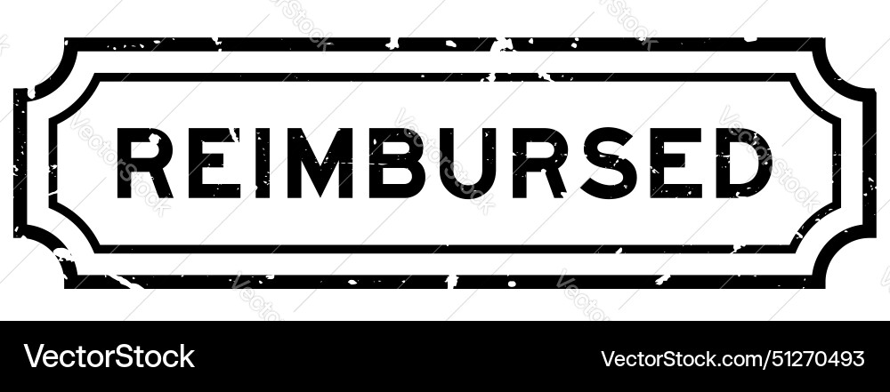Grunge black reimbursed word rubber seal stamp Vector Image