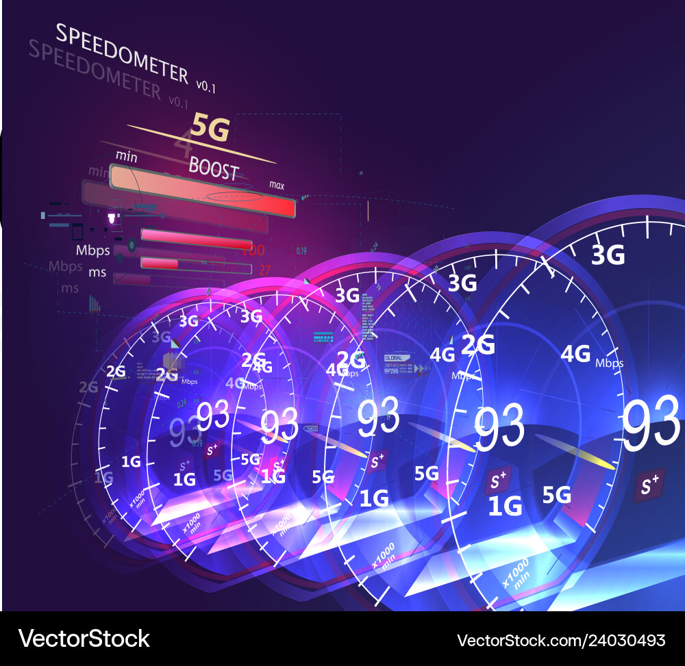 High speed mobile internet futuristic Royalty Free Vector