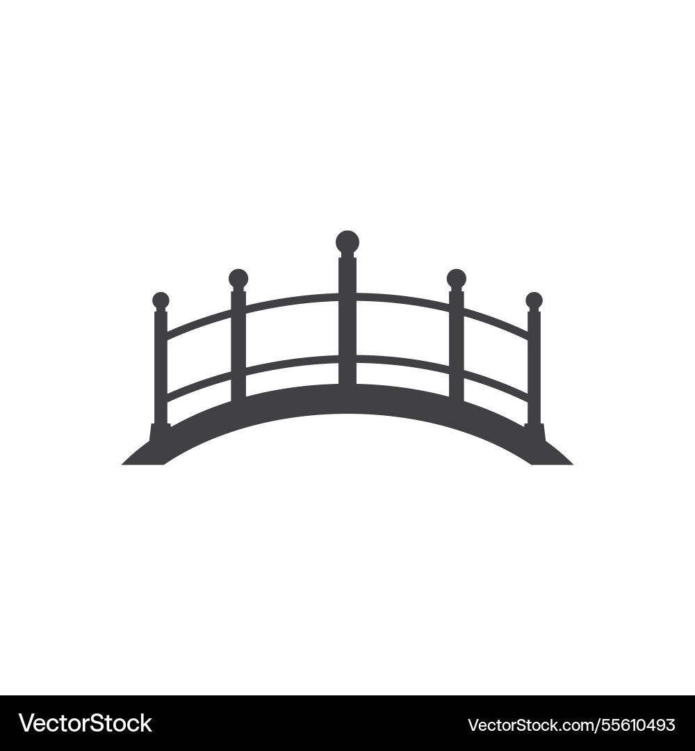 Japanese bridge icon Royalty Free Vector Image