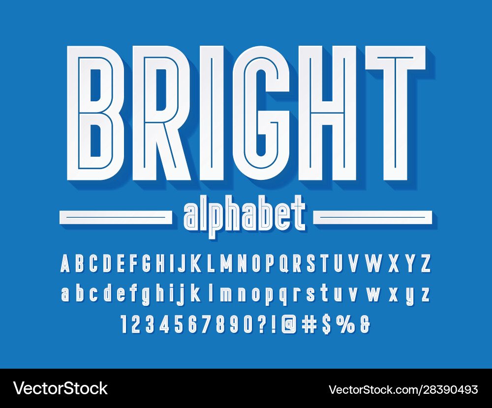 Paper cut font Royalty Free Vector Image - VectorStock