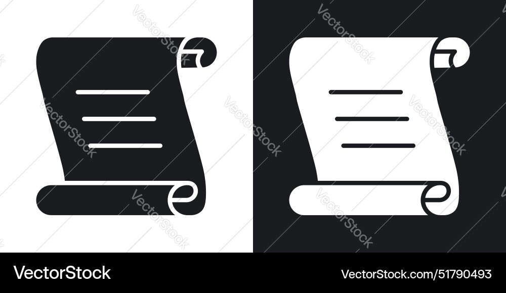 Paper scroll icon Royalty Free Vector Image - VectorStock