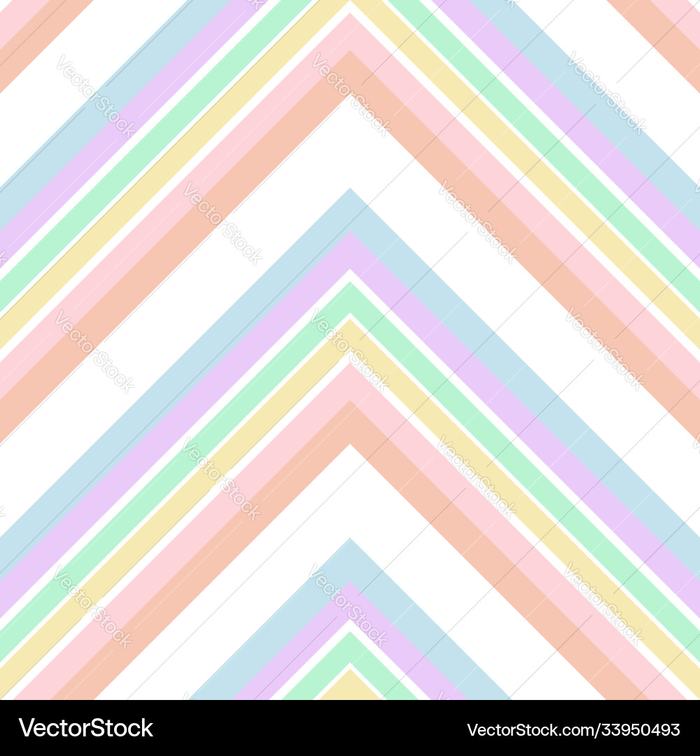Rainbow chevron diagonal stripes seamless pattern Vector Image