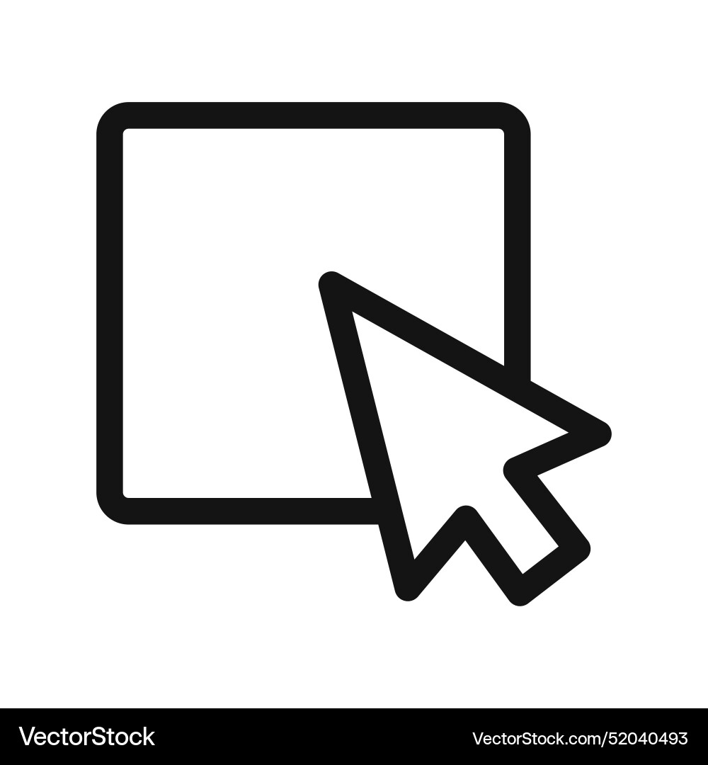 Select element icon black and white sign Vector Image