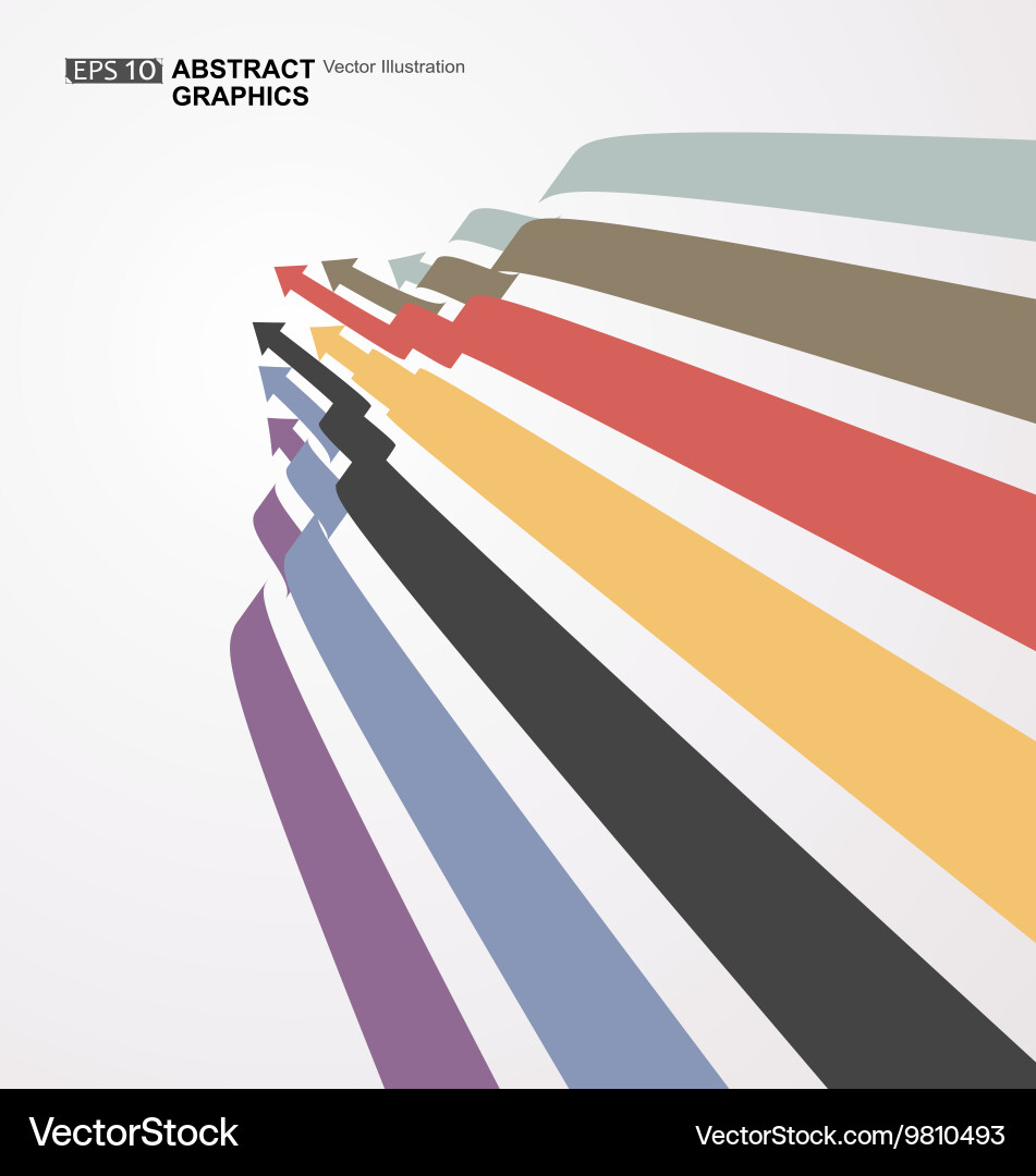 Sense of perspective arrows growth meaning Vector Image