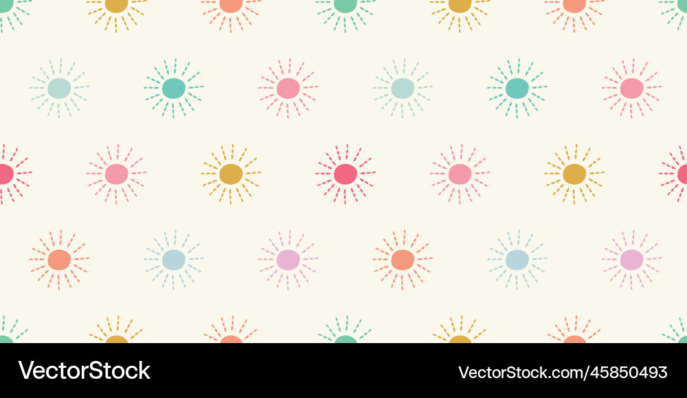 Sunshine Repeat Pattern Banner Royalty Free Vector Image