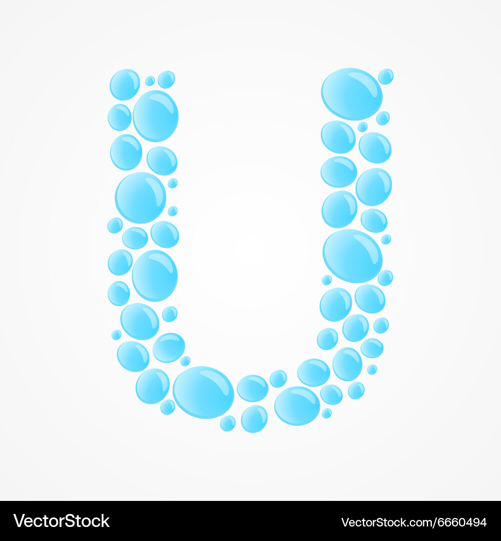 Alphabet letter u Royalty Free Vector Image - VectorStock