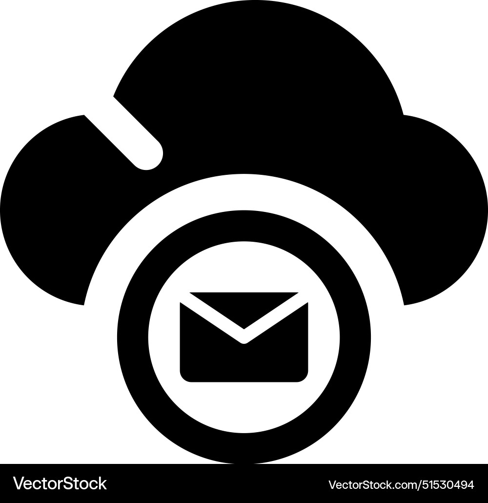 Cloud message icon Royalty Free Vector Image - VectorStock