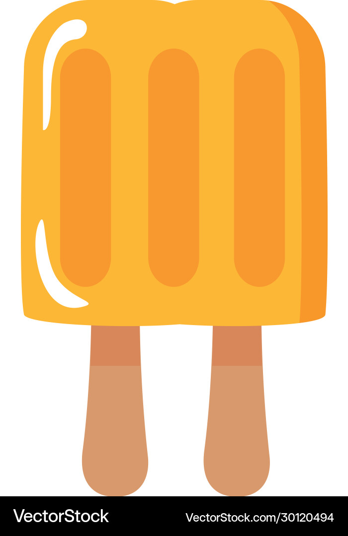 Delicious ice cream in double stick with two Vector Image