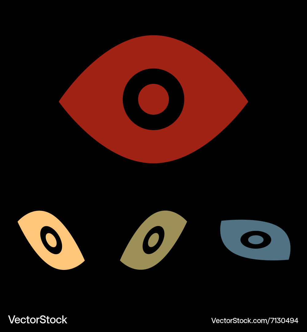 Eye icon set Royalty Free Vector Image - VectorStock