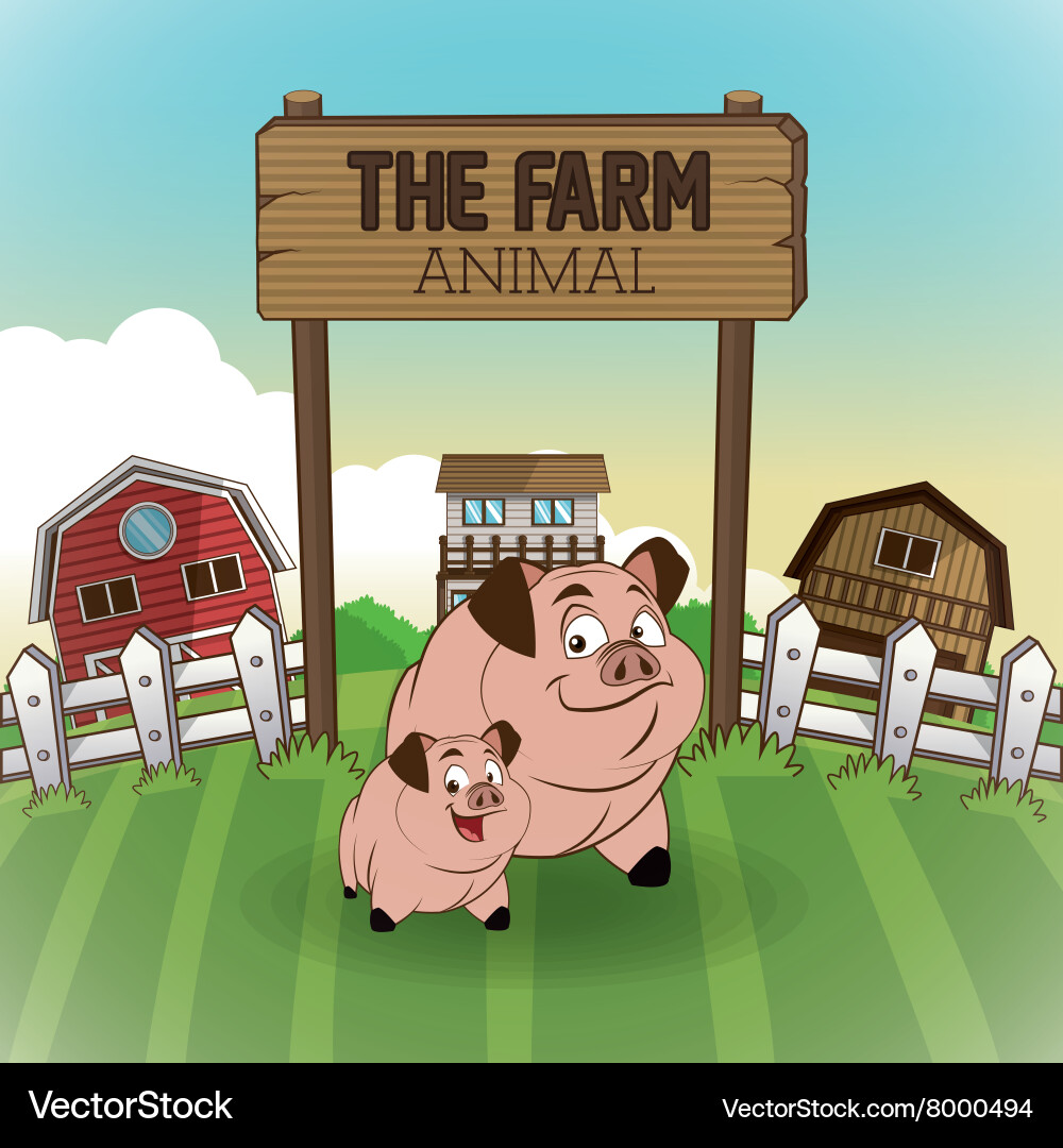 Farm animals cartoons Royalty Free Vector Image