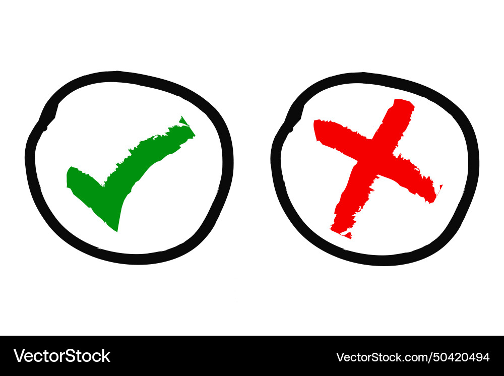Hand drawn checklist signs set Royalty Free Vector Image