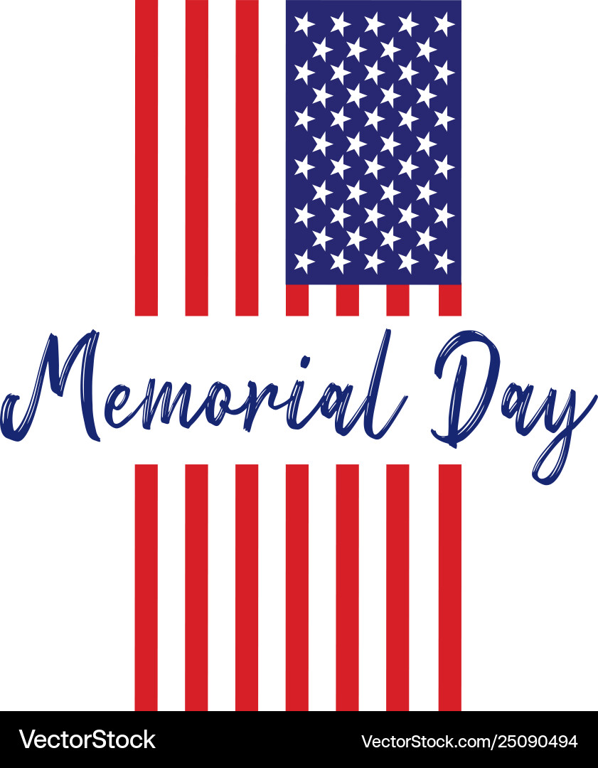 Memorial day background Royalty Free Vector Image