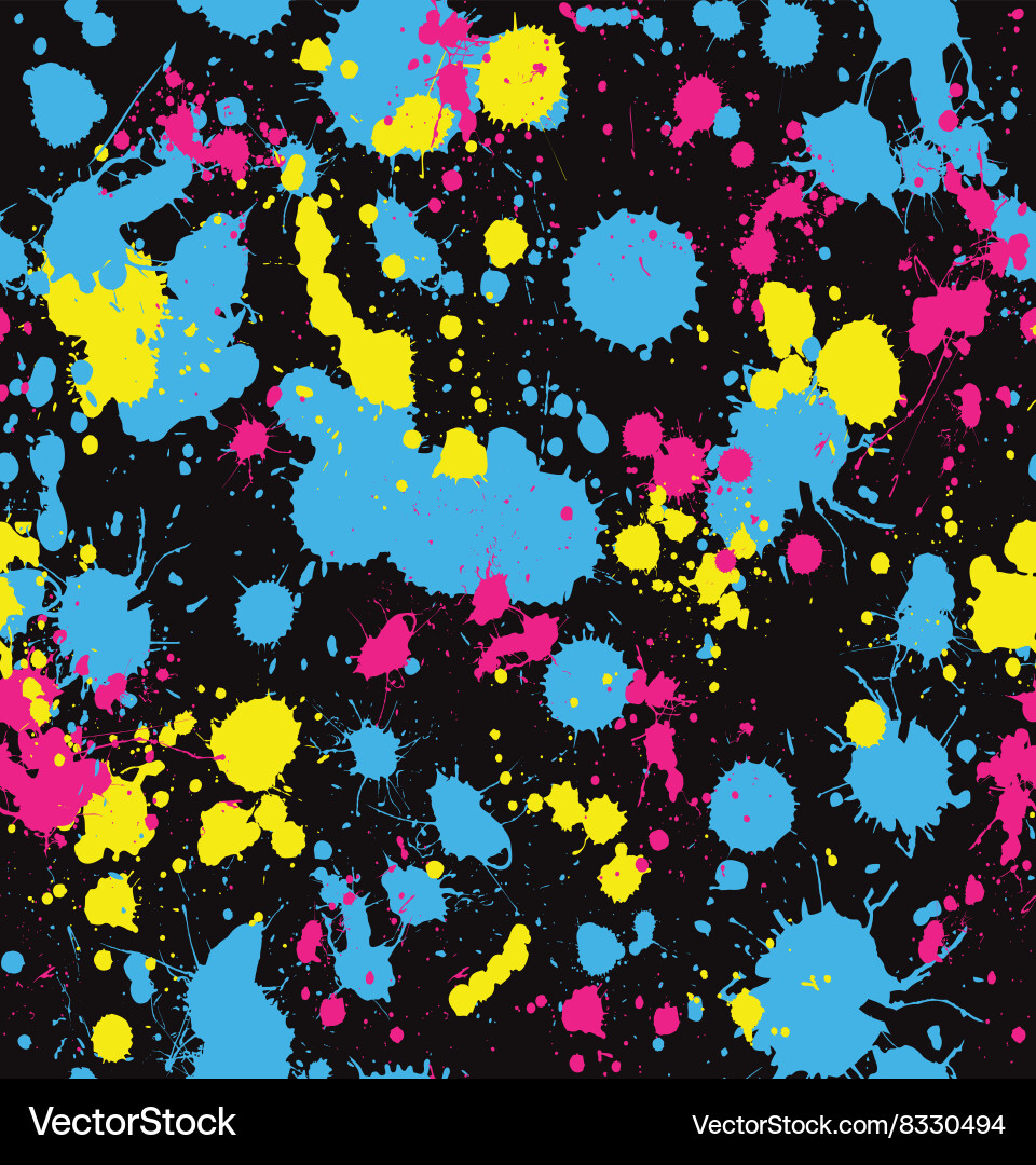 Neon Splatter Background Pink + Green Neon Paint Splatter Seamless