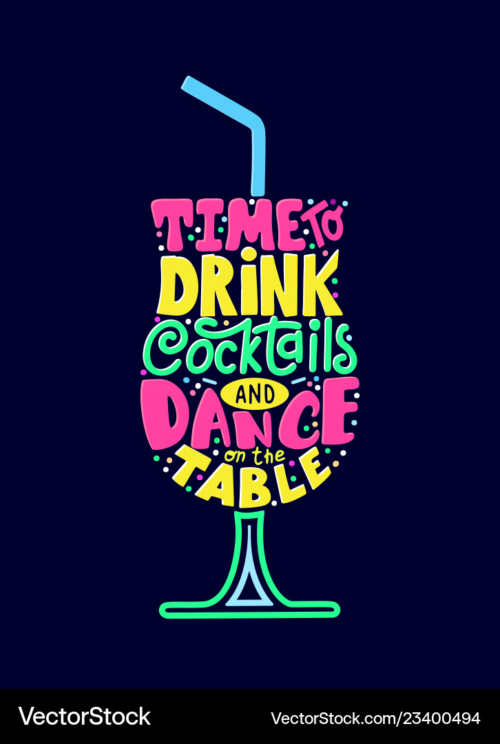 Quote typographical design for t-shirt bar menu Vector Image