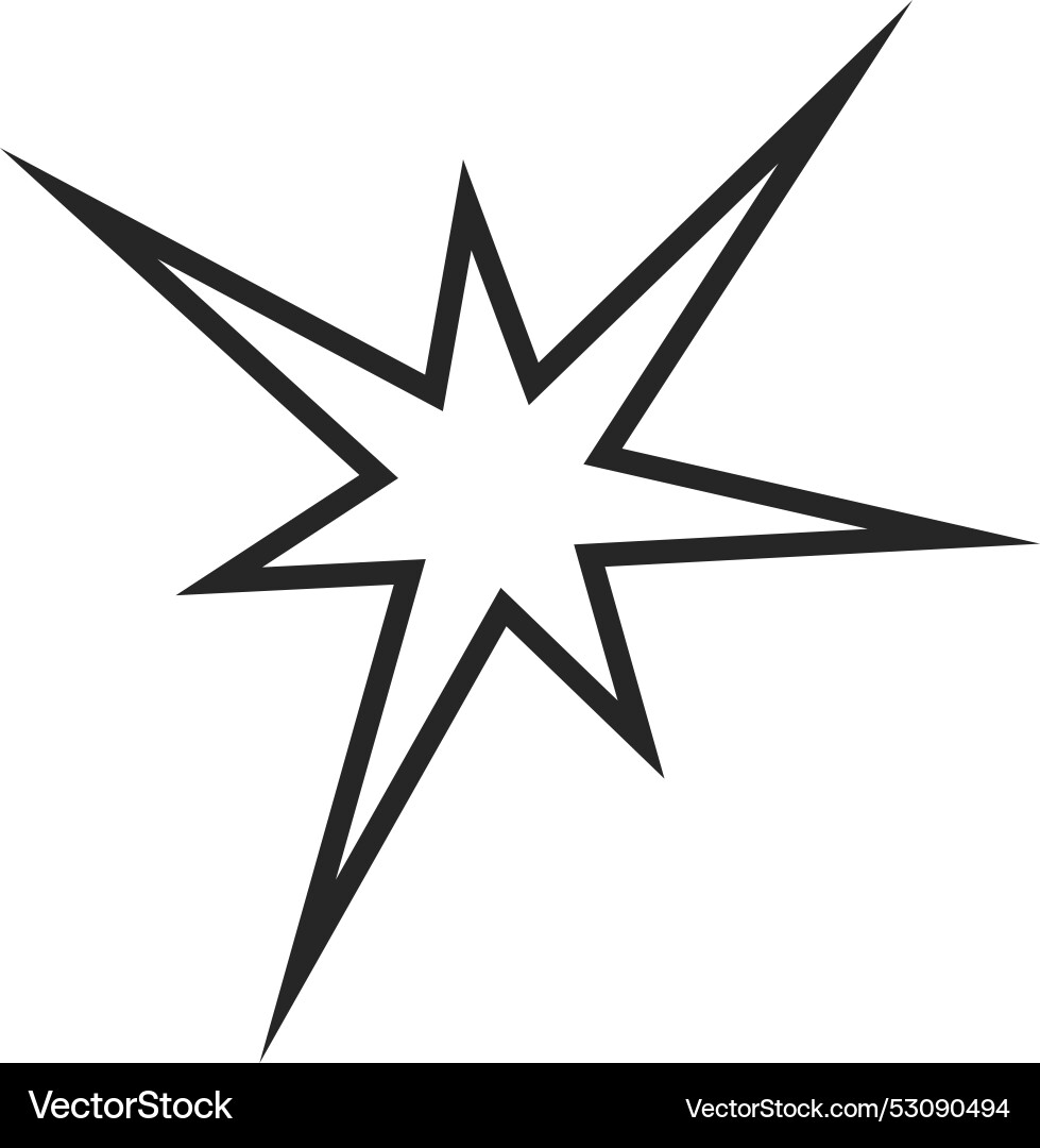 Sparkle icon explosion line light flash Royalty Free Vector