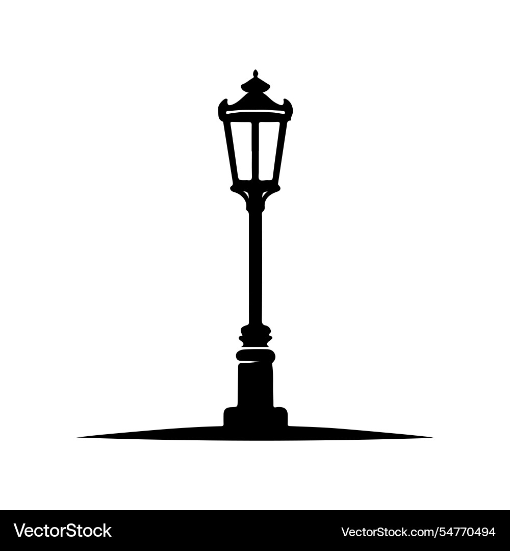 Unique lamp post silhouette for logos flyers Vector Image