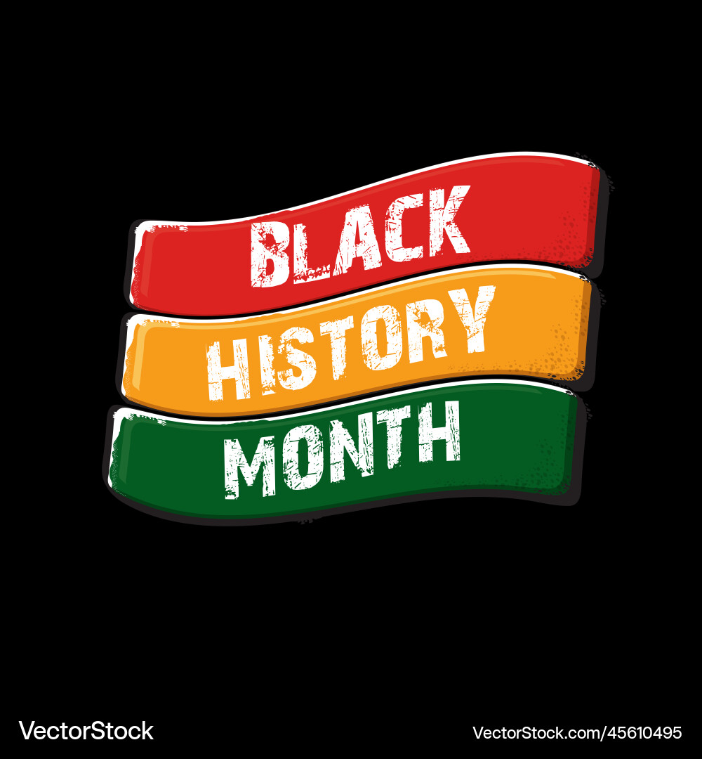 Black history month banner or label Royalty Free Vector