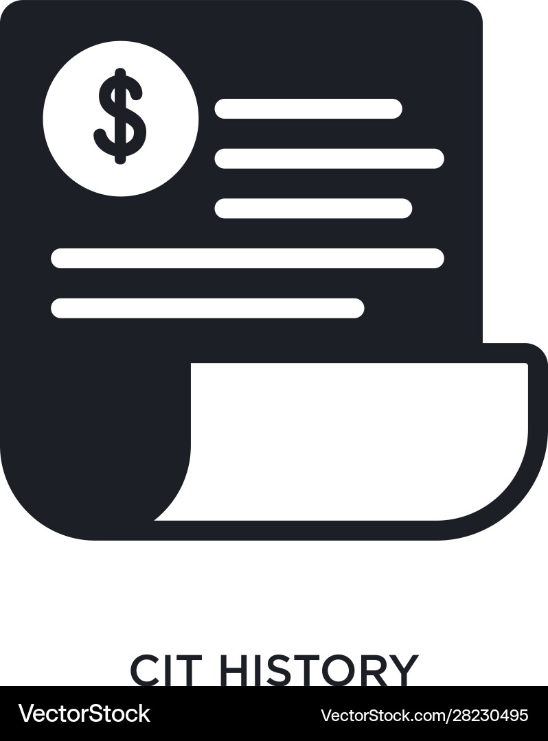 Cit history isolated icon simple element from Vector Image
