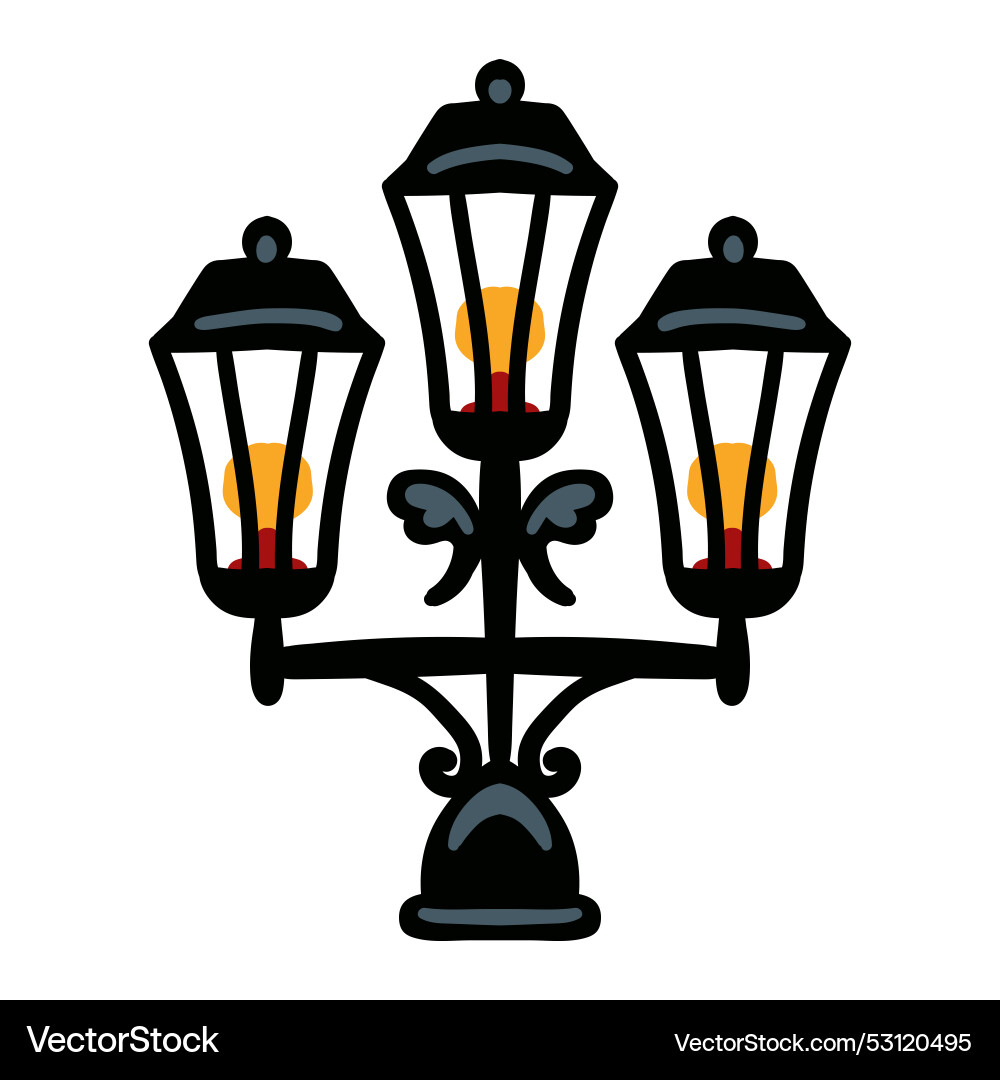 City street light lamp Royalty Free Vector Image