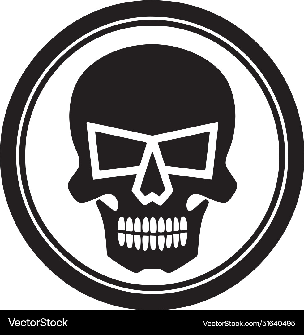 Death - minimalist and flat logo Royalty Free Vector Image