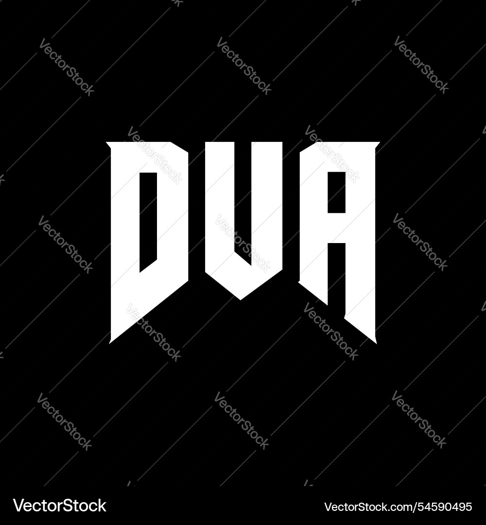 Dua letter logo design for technology company Vector Image