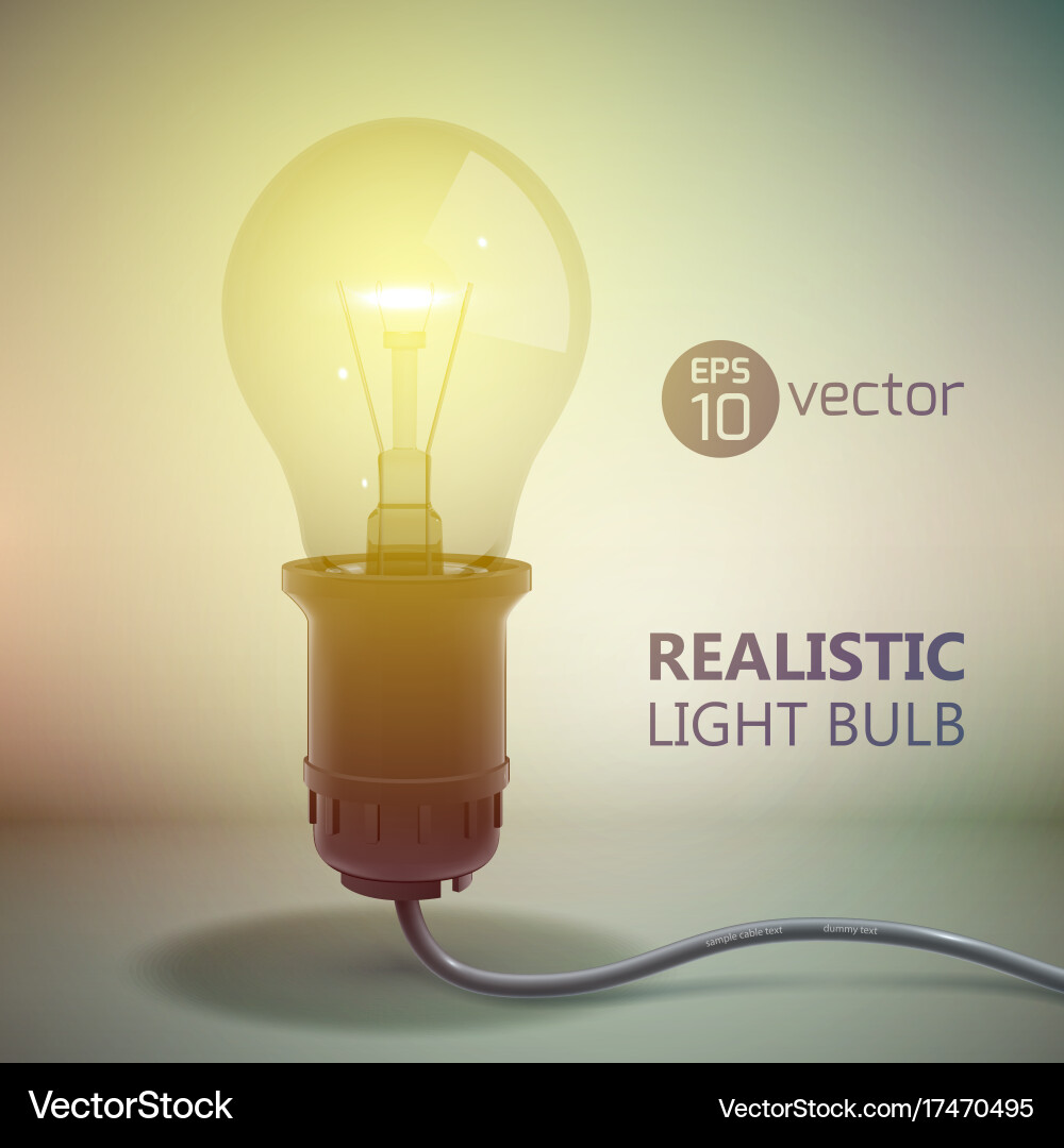 Electric light bulb background Royalty Free Vector Image