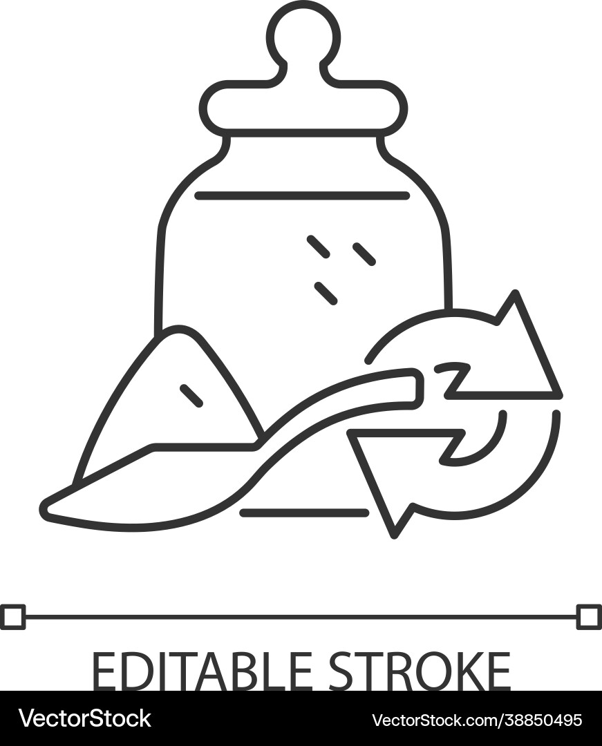 Grain refill linear icon Royalty Free Vector Image