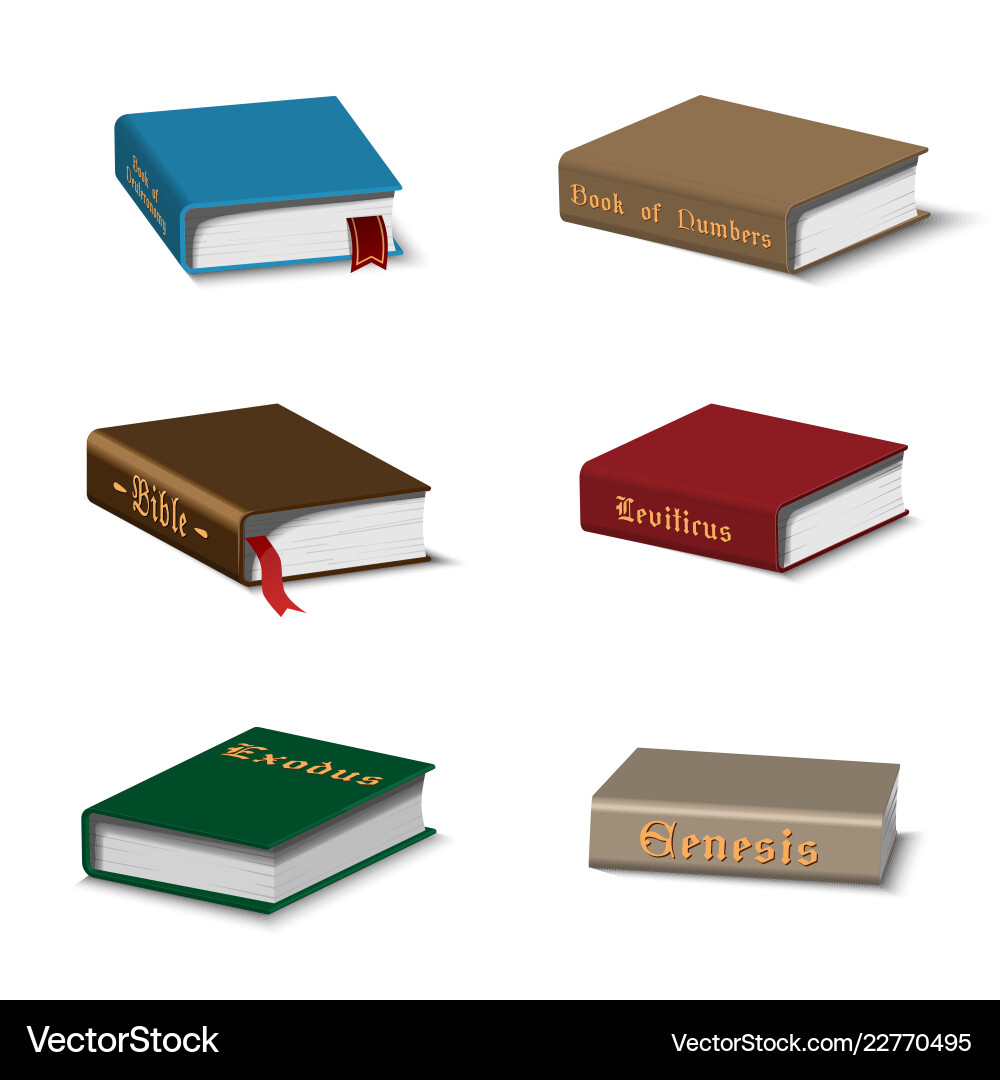 Holy books set Royalty Free Vector Image - VectorStock