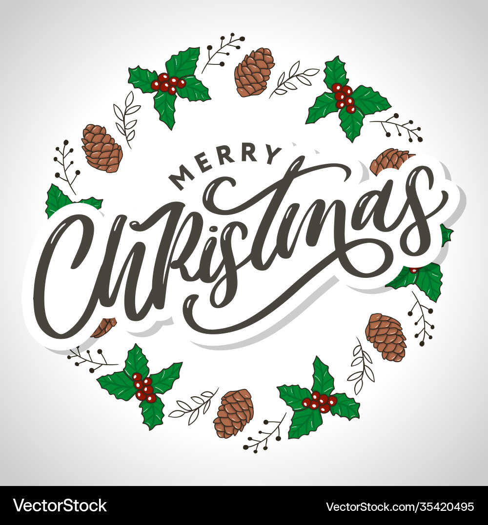 Merry christmas 2021 beautiful greeting card Vector Image