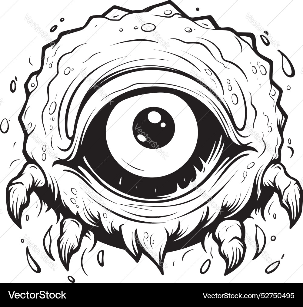 Monster mayhem coloring pages featuring creepy Vector Image