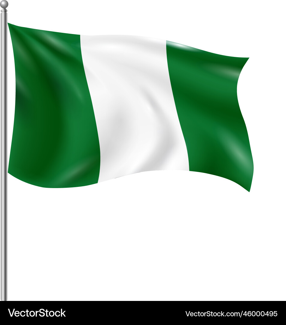 Nigeria national flag composition Royalty Free Vector Image