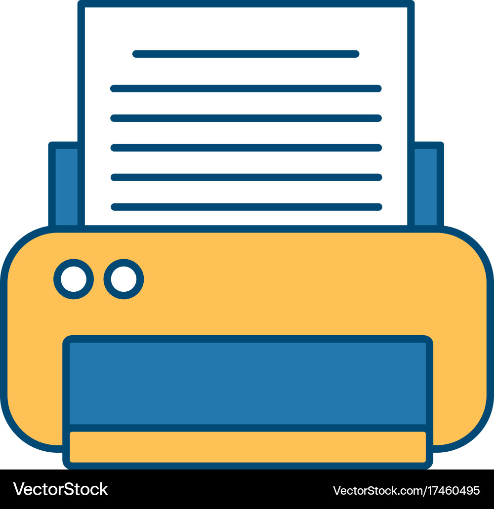 Printer electronic device Royalty Free Vector Image