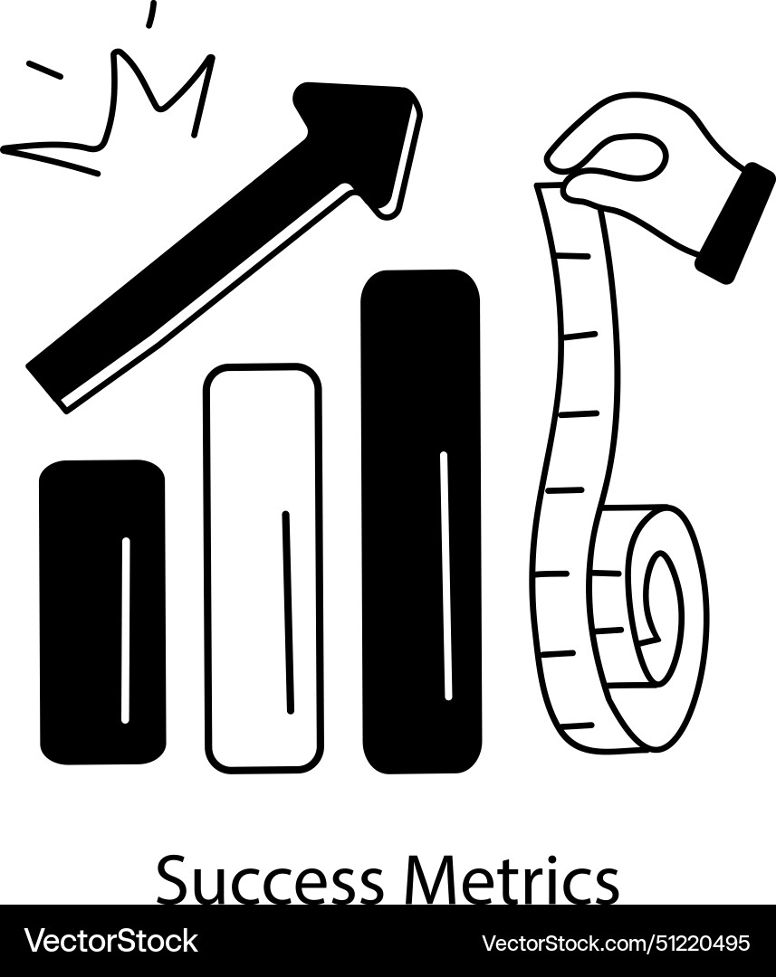 Success metrics Royalty Free Vector Image - VectorStock