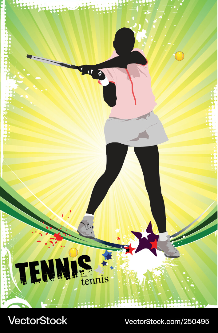 Tennis poster Royalty Free Vector Image - VectorStock
