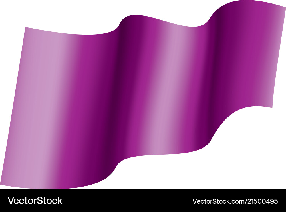Waving the purple flag on a white background Vector Image