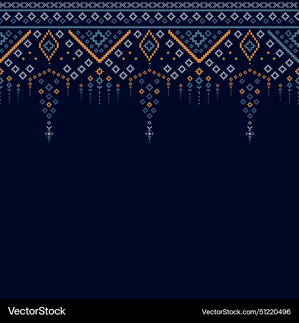 A geometric traditional ethnic pattern ikat Vector Image