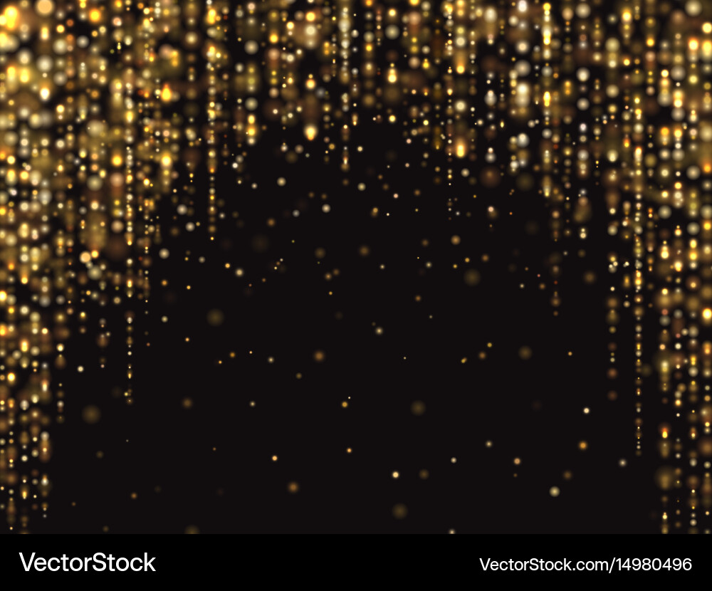 Abstract gold glitter lights background Royalty Free Vector