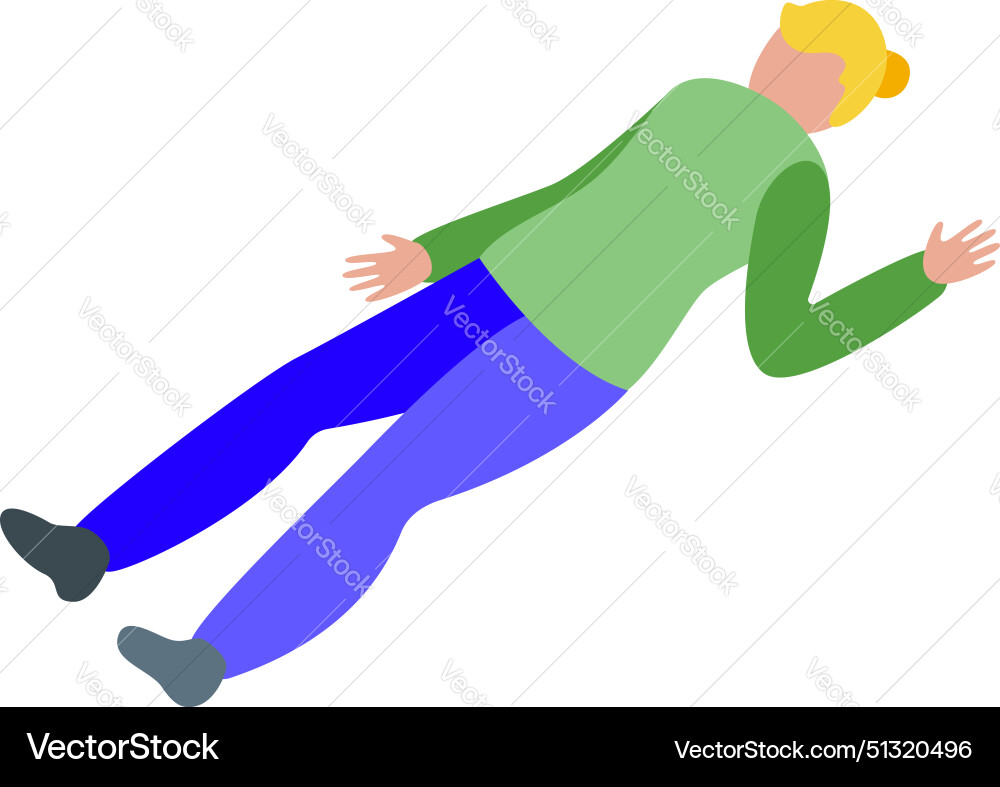 Cartoon man falling down Royalty Free Vector Image