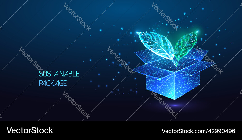 Concept of sustainable biodegradable packaging Vector Image