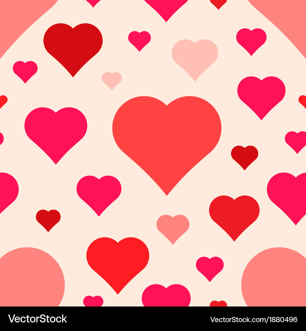 Cream Hearts Seamless Pattern Royalty Free Vector Image